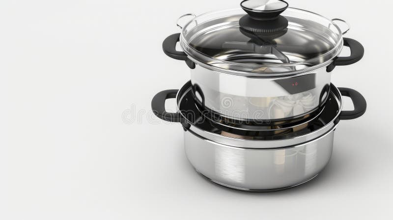 Two Ceramic Pots with Lids Stacked on Top of Each Other Stock Photo ...