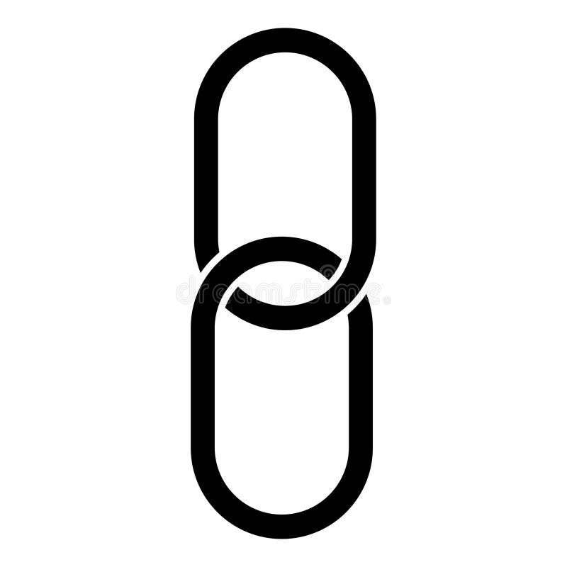 Two Chain Links Icon. Attach, Lock Symbol. Vector Illustration. Stock ...