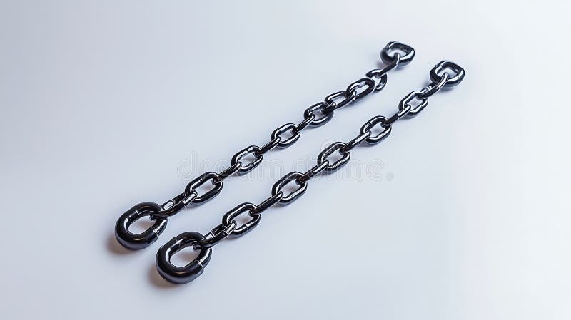 Two Chains are Shown Side by Side Stock Illustration - Illustration of ...