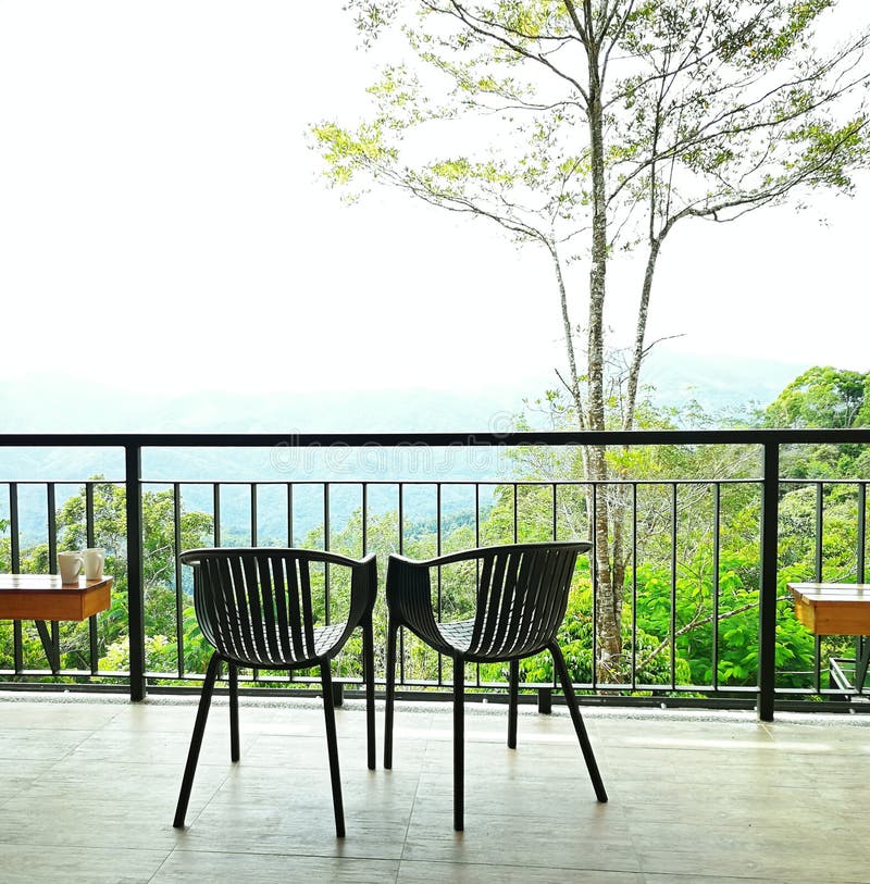 Two Chair and Mountain View Stock Image - Image of light, travel: 133186025