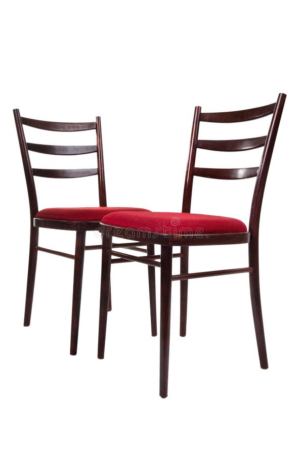 Two Chair on White Background Close Up Stock Image - Image of ...