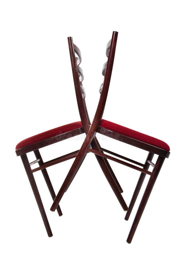 Two Chair on White Background Close Up Stock Image - Image of ...