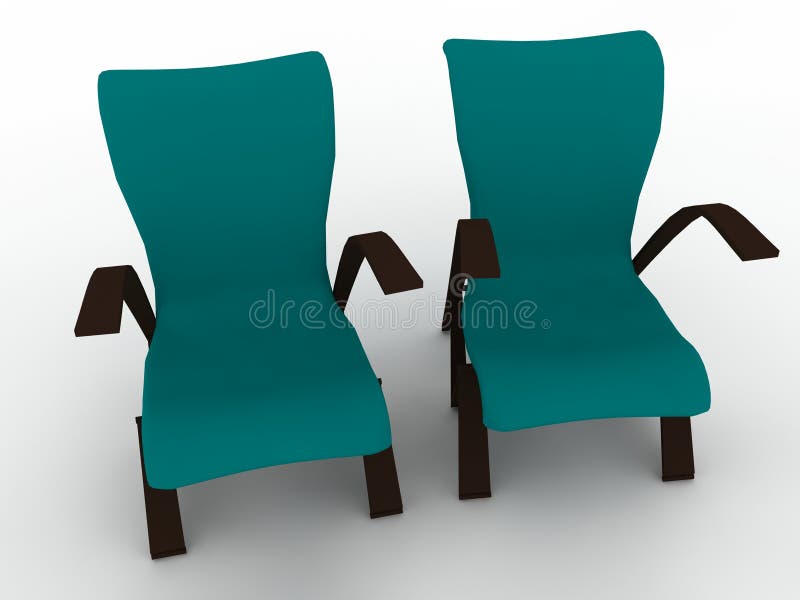Two chairs stock illustration. Illustration of pair, interior - 11135076