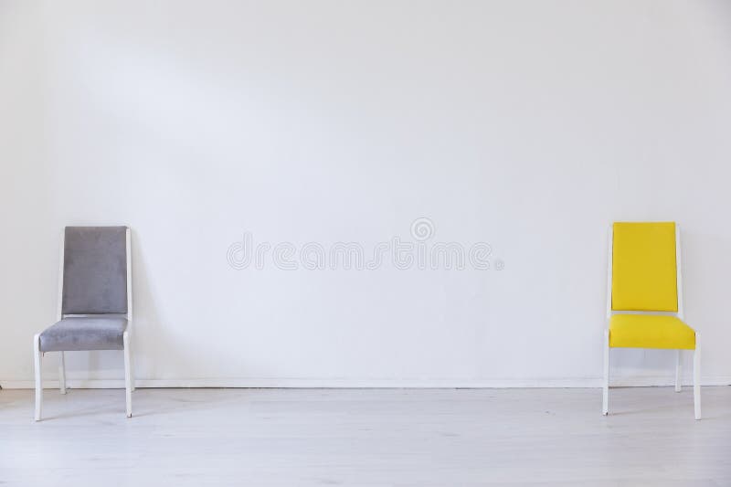 Two Chairs in the Interior of an Empty Room Stock Photo - Image of ...