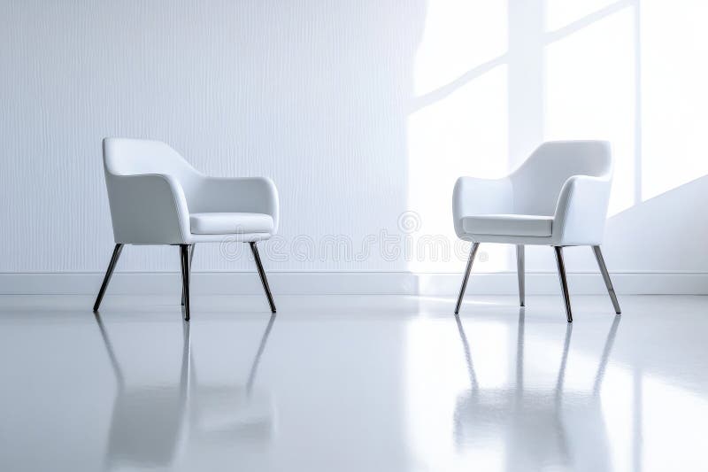 Two Chairs in a Minimalistic Space, Representing Negotiation ...