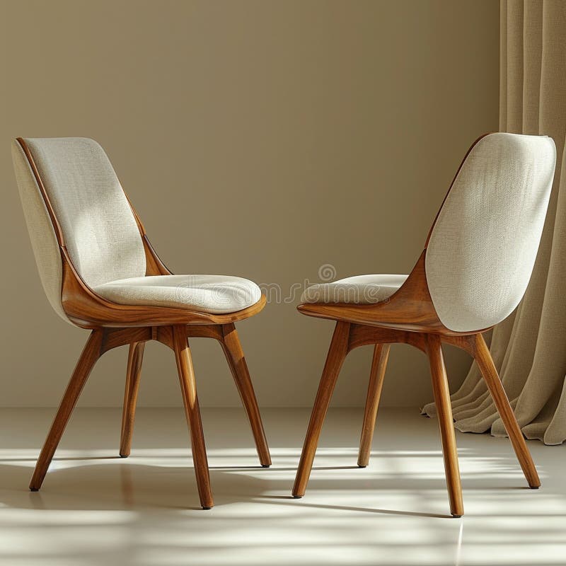 Two Chairs Sitting Side by Side Stock Illustration - Illustration of ...