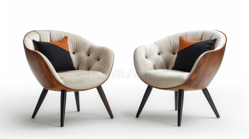 Two Chairs Sit Together stock photo. Image of symmetry - 314597840