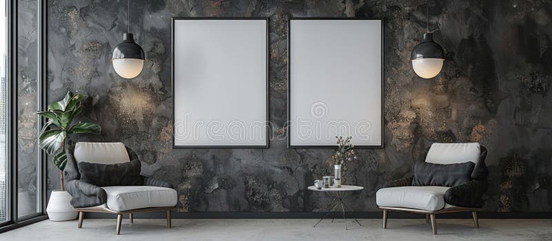 Two Chairs and Table in Office Stock Image - Image of modern, workplace ...