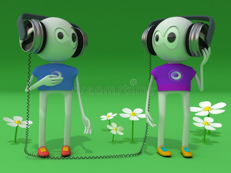 Two characters stock illustration. Illustration of flowers - 11509280