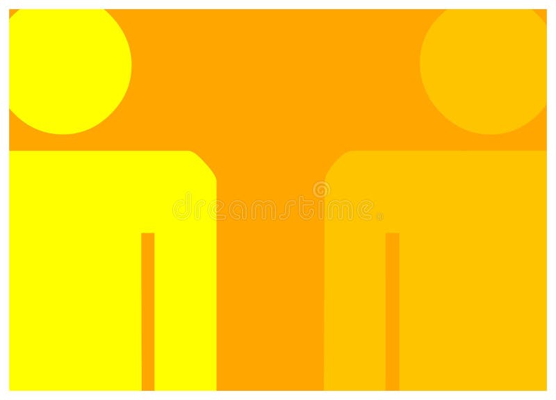 Two characters stock illustration. Illustration of backgrounds - 2525582