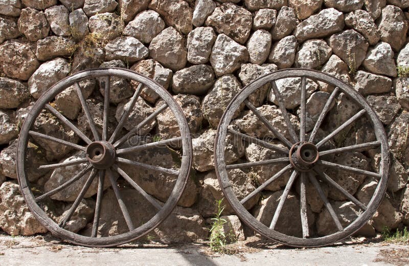 Two Chariot Wheels - RAW Format Stock Photo - Image of rural, farm ...