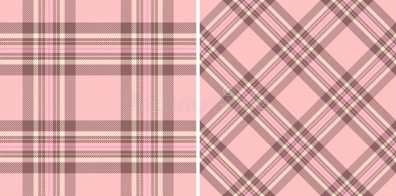 Two Charming Pink Plaid Patterns, Perfect for Textile Designs ...