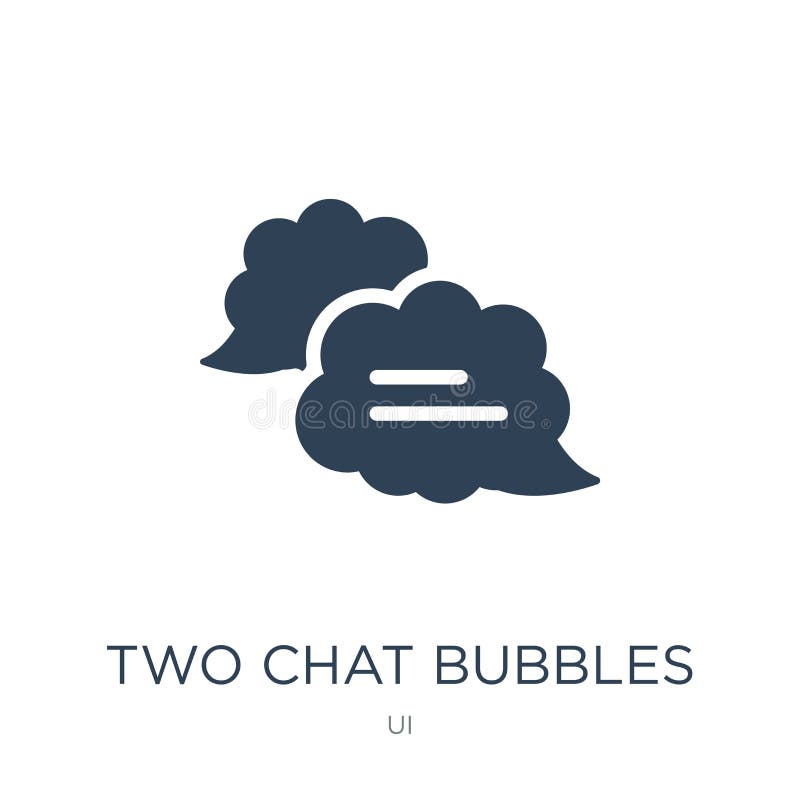 Two Chat Bubbles Icon in Trendy Design Style. Two Chat Bubbles Icon ...