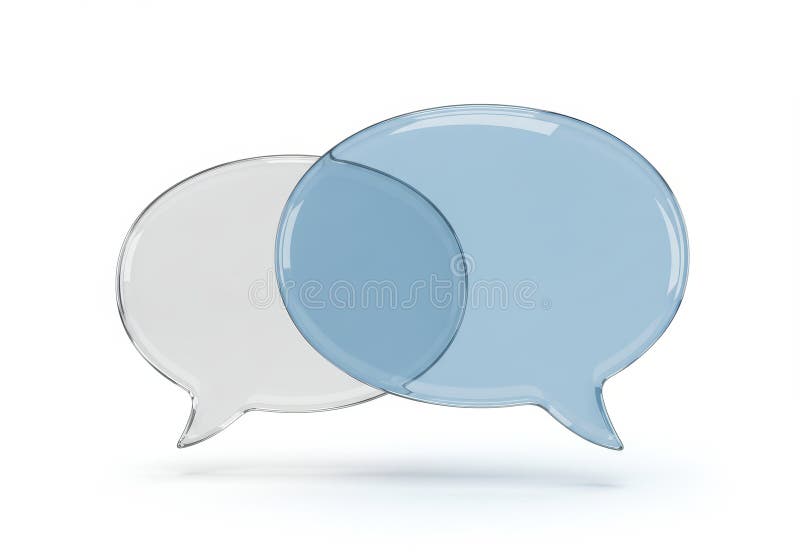 Two Chat Bubbles Overlapping Communication Concept Stock Illustration ...
