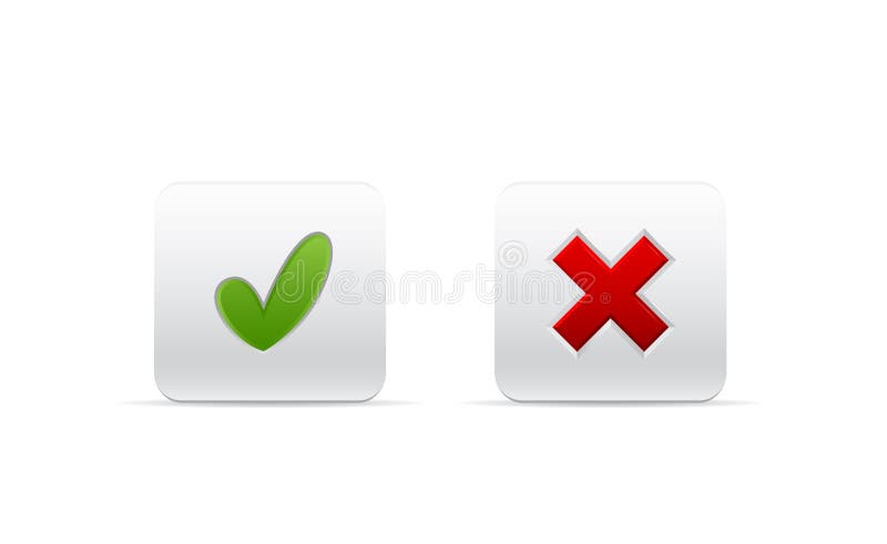 Two check marks for web stock illustration. Illustration of button ...