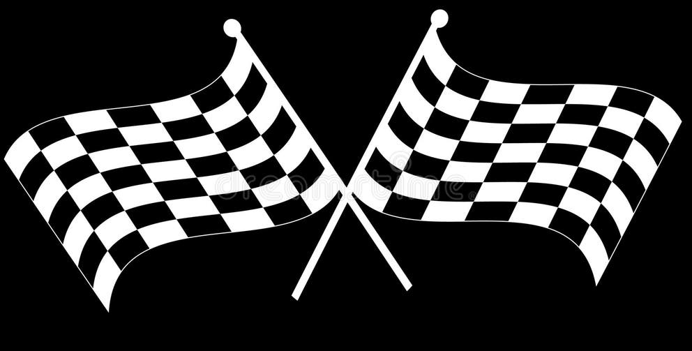 Two checkered flags stock vector. Illustration of competition - 5395227