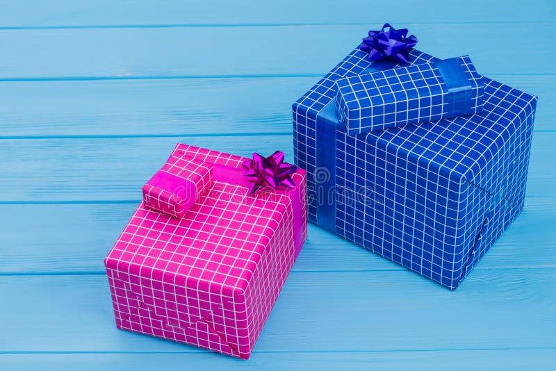 Two Checkered Gift Boxes Stock Photos - Free & Royalty-Free Stock ...