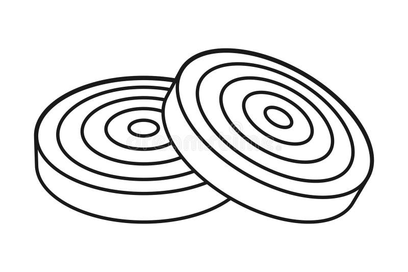 Two Checkers or Draughts Pieces Outline Vector Stock Vector ...