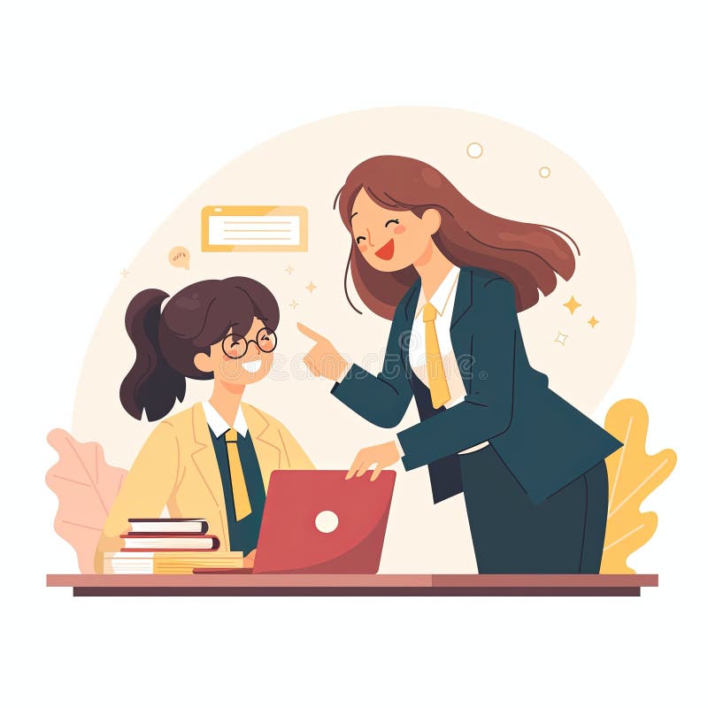 Two Cheerful Diverse Women Collaborating in a Modern Office Setting ...