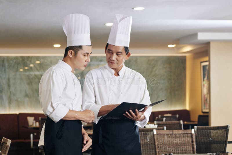 Two Chefs at the Restaurant Stock Image - Image of food, team: 158741367