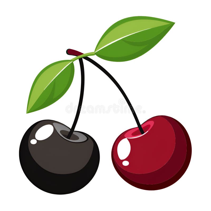 Two Cherries Vector Stock Illustrations – 1,793 Two Cherries Vector ...