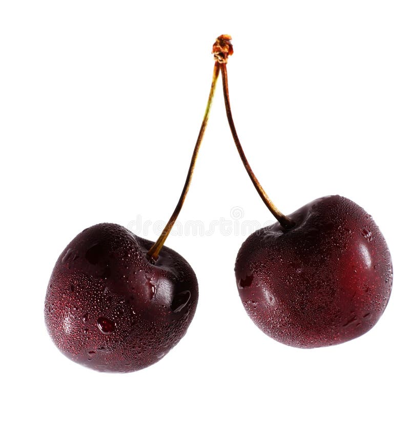 Two cherry stock photo. Image of food, good, color, studio - 20250380