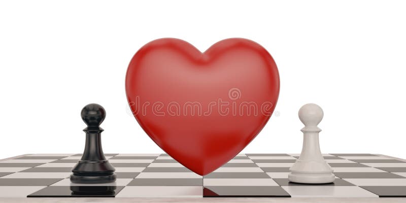 Chess heart stock illustration. Illustration of cage - 24672223