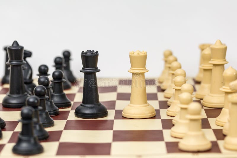 Two Chess Opponent Each Other Stock Photo - Image of chessboard ...