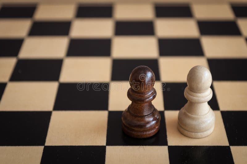 Two chess pawns stock image. Image of achievement, battle - 70176835