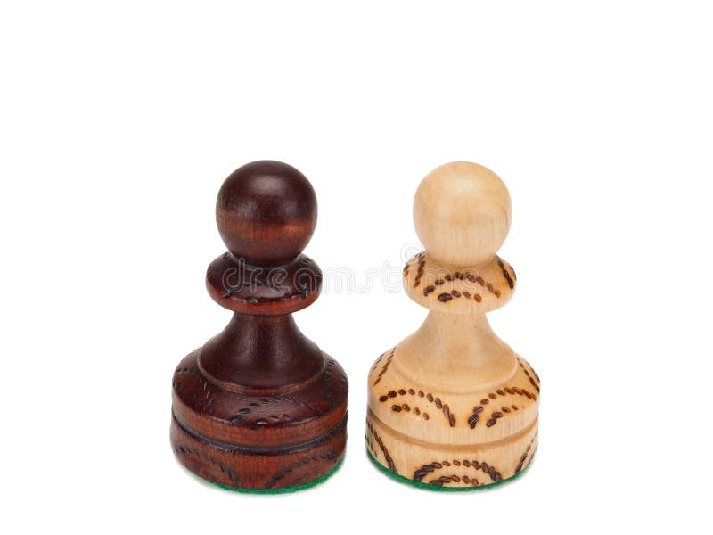 Two Chess Pawns on a White Background Stock Image - Image of ideas ...