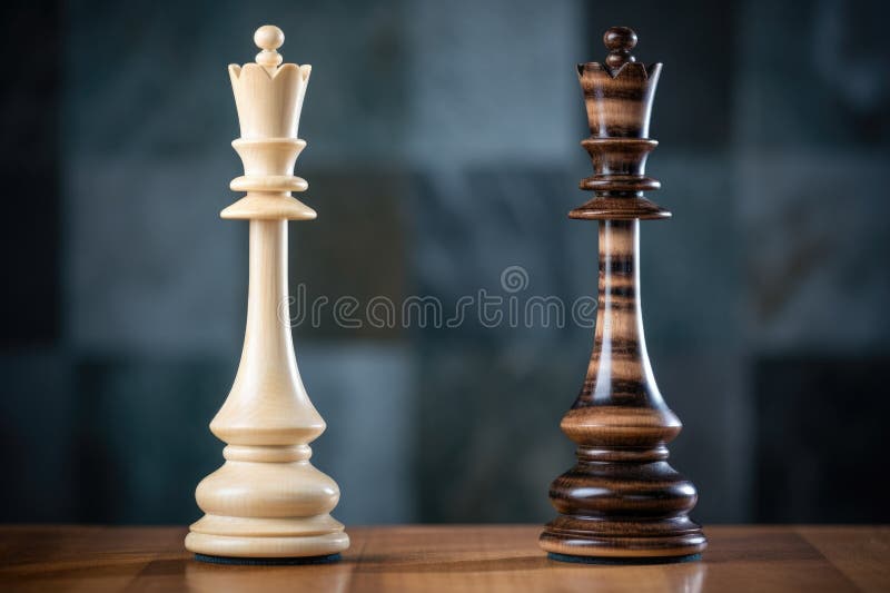 Two Chess Pieces Side by Side on the Board Stock Image - Image of ...