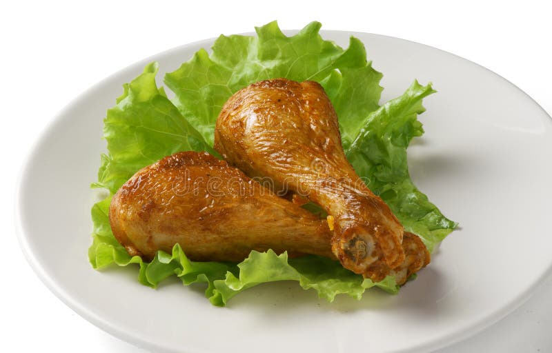 Two chicken legs stock photo. Image of plate, food, dish - 19748068