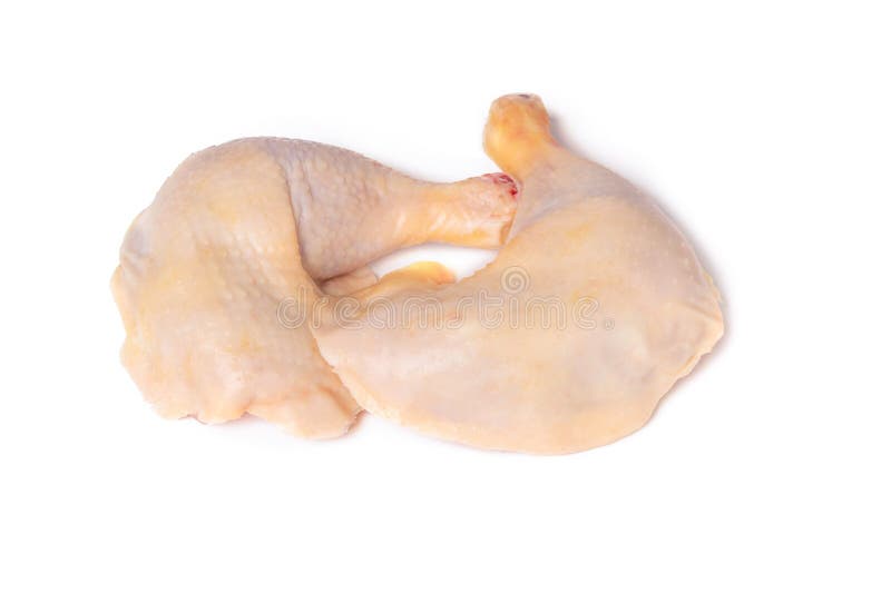 Two Chicken Legs Isolated on a White Background, Top View Stock Image ...