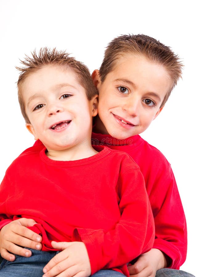 Two child brothers stock photo. Image of happy, elementary - 23313674