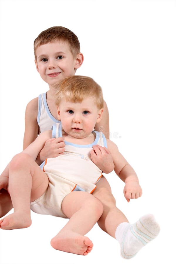 Two children stock photo. Image of baby, white, children - 4600006