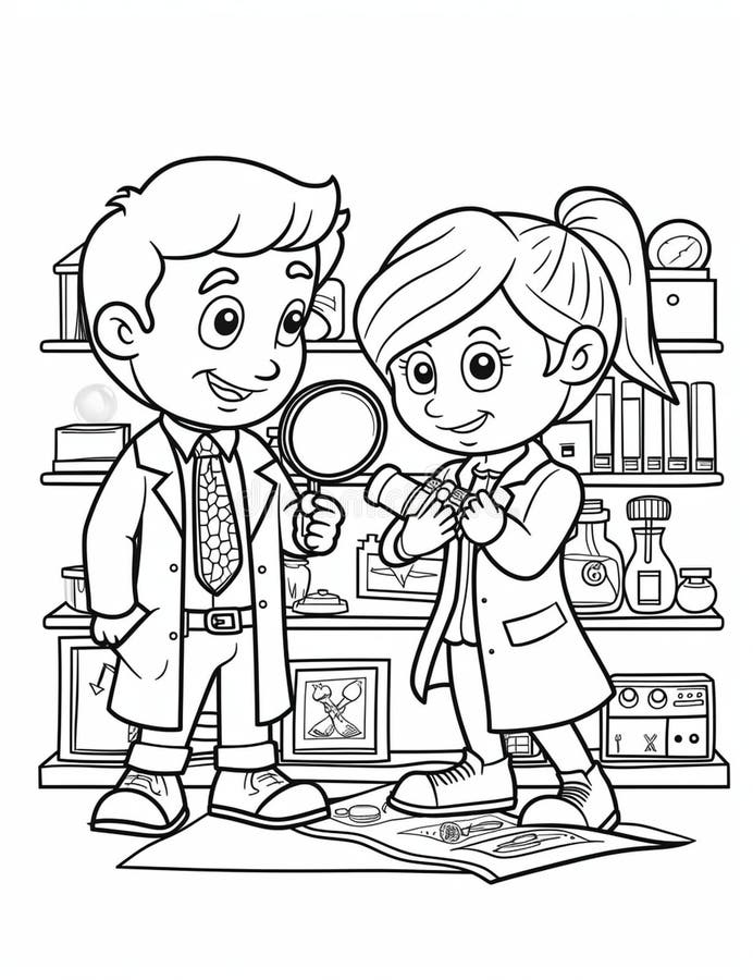 Two Children Engaged in a Fun Science Experiment, Smiling with ...