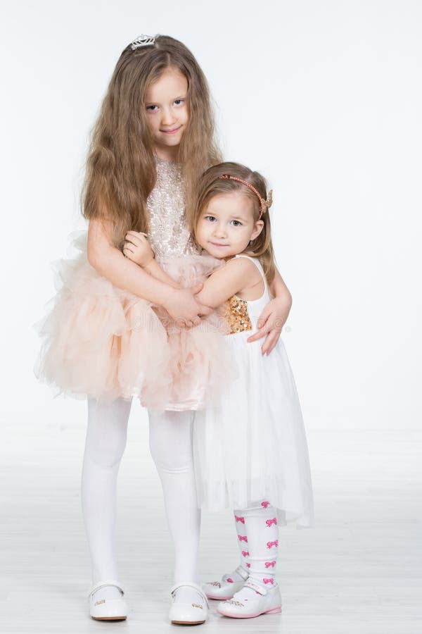 Two Little Girls at the Table Stock Photo - Image of dinner, healthy ...