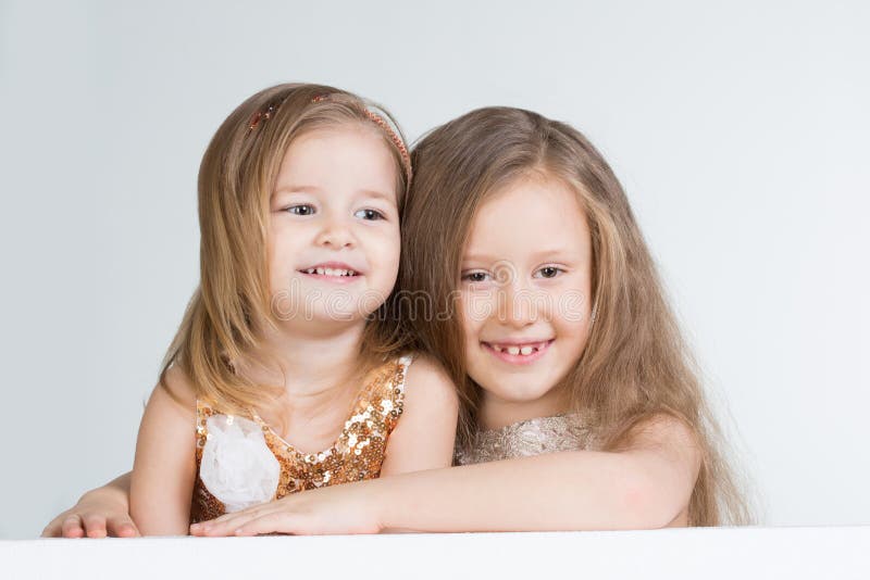 Two Children Girls stock photo. Image of smiling, mother - 81765856