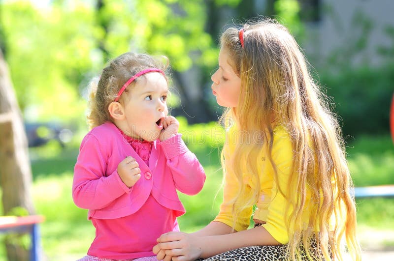 Two children stock image. Image of nature, friends, leisure - 31252629