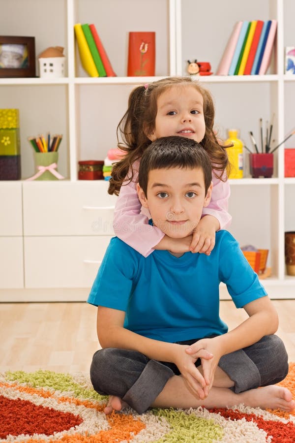 Two children playing stock photo. Image of group, plait - 13893234