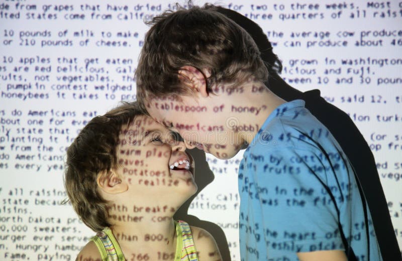 Child an Text Projection Device Stock Photo - Image of girl, projector ...