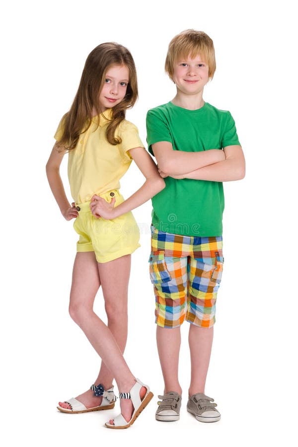 Two Children Stand Together Stock Image - Image of kids, people: 78407053