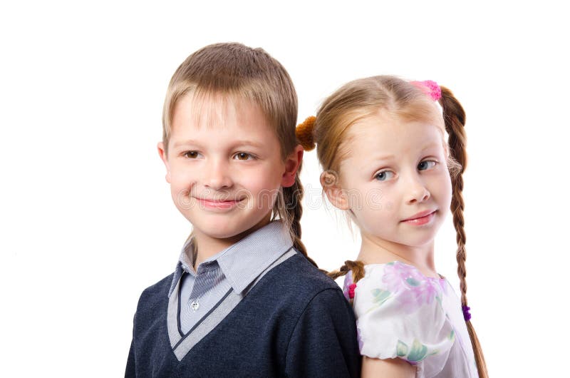 359 Two Children Standing Back To Back Stock Photos - Free & Royalty ...