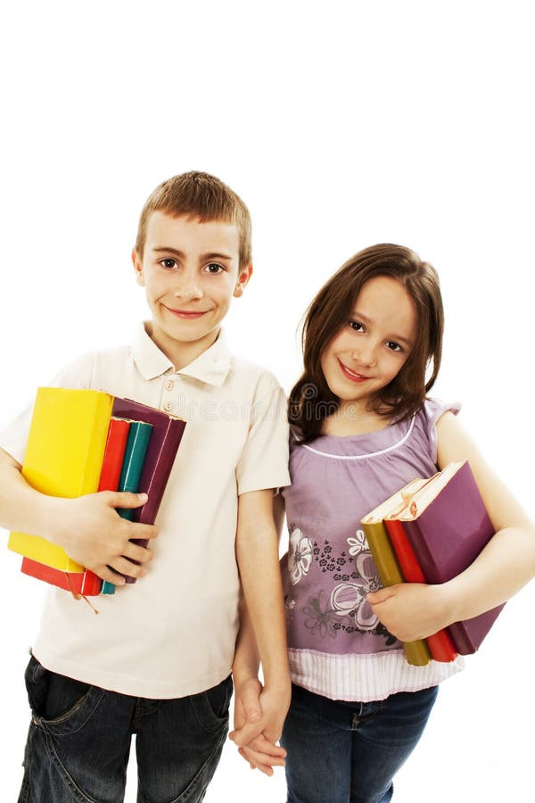 Two Children Students Returning To School Stock Image - Image of ...