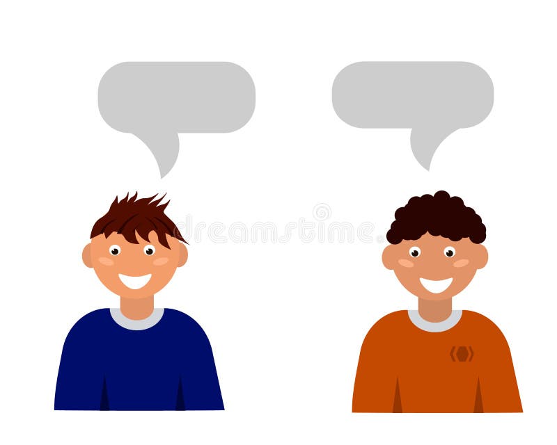 Two Cartoon Boys Talking Stock Illustrations – 174 Two Cartoon Boys ...