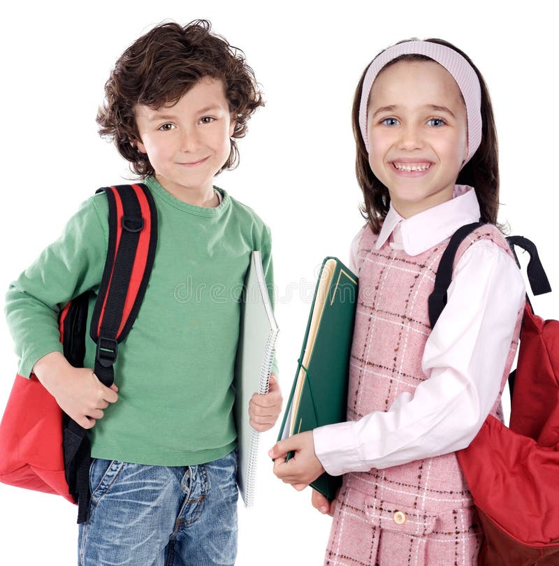 Two brothers students stock image. Image of notebook, education - 3299719