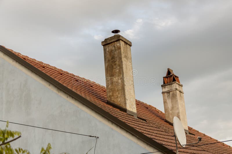 Two chimney stock image. Image of building, chimney - 156092173