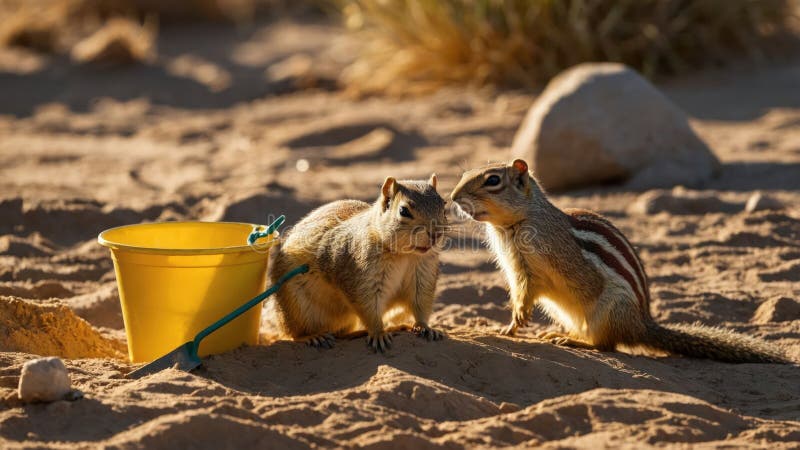Adorable Harris S Antelope Squirrels Whispering Secrets in the Desert ...