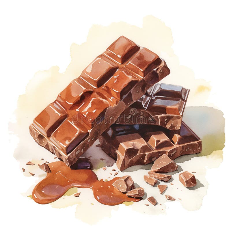 Rich Chocolate Bars with Caramel Filling Displayed on a Clean White ...