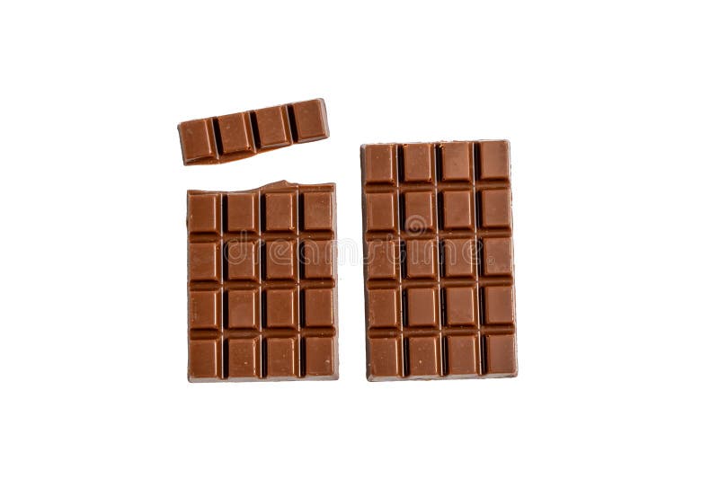 Two Chocolate Bars with a Piece Missing Stock Image - Image of gourmet ...
